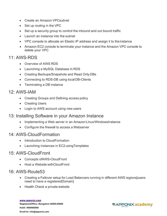 Apponix Academy - AWS Essentials-Solutions | PDF