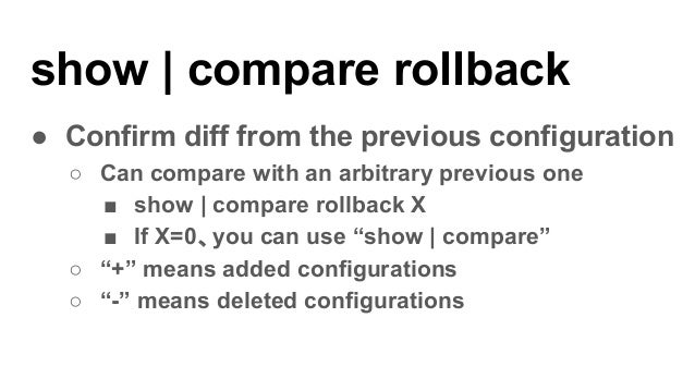 Mastering Junos Rollback 