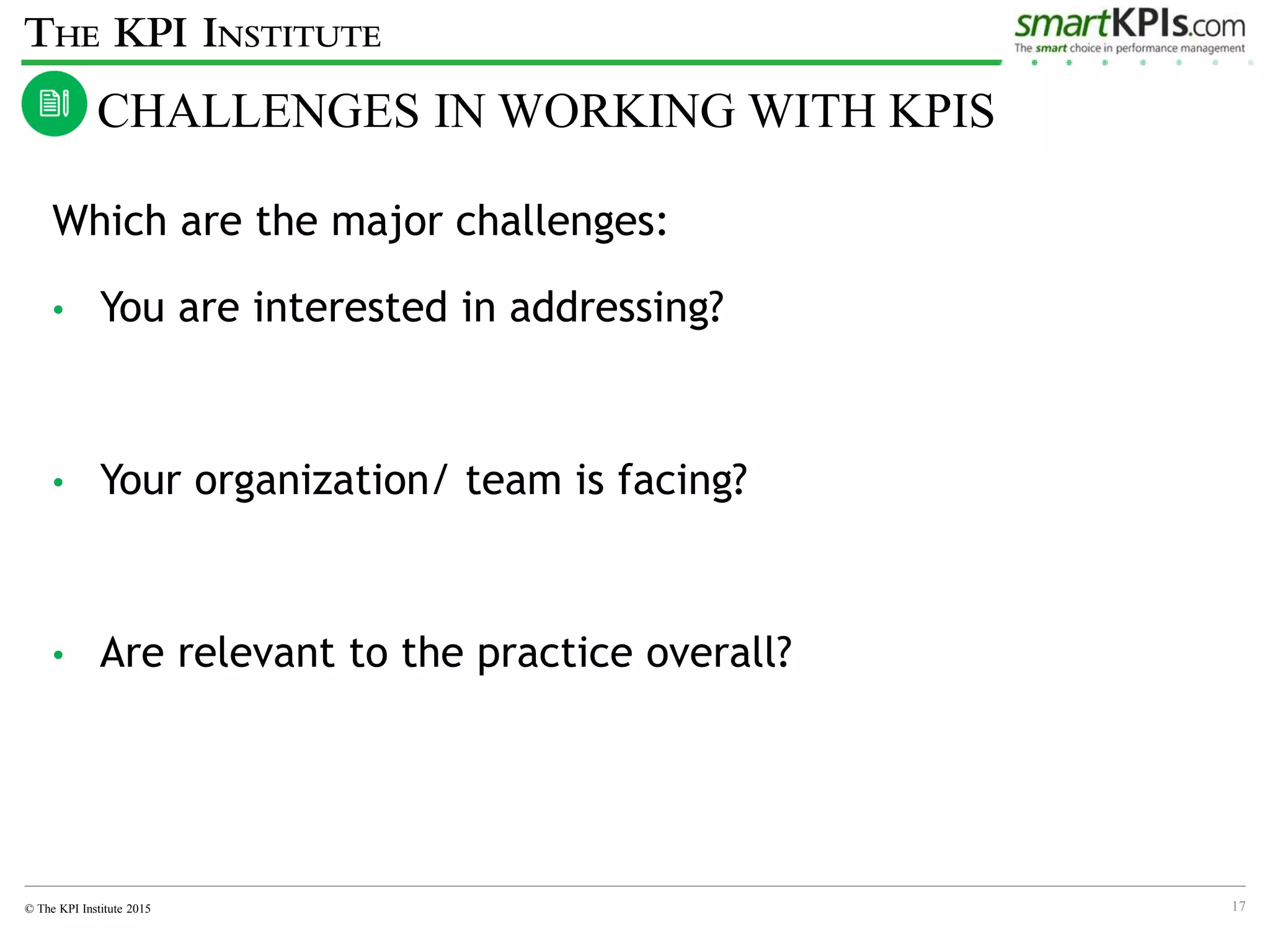 KPI Course slides | PDF