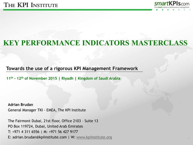 KPI Course slides | PDF | Computer Software and Applications | Computing