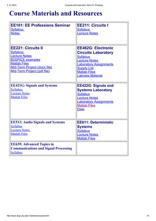 Courses with instructor kevin d | PDF