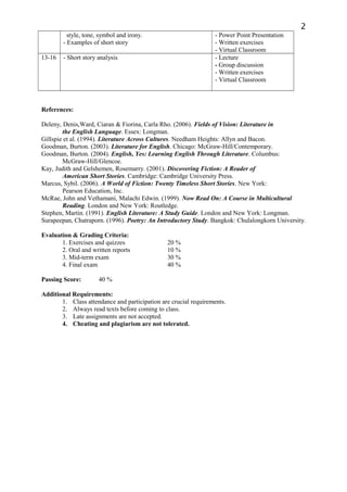 Course syllabus 2010 | DOC