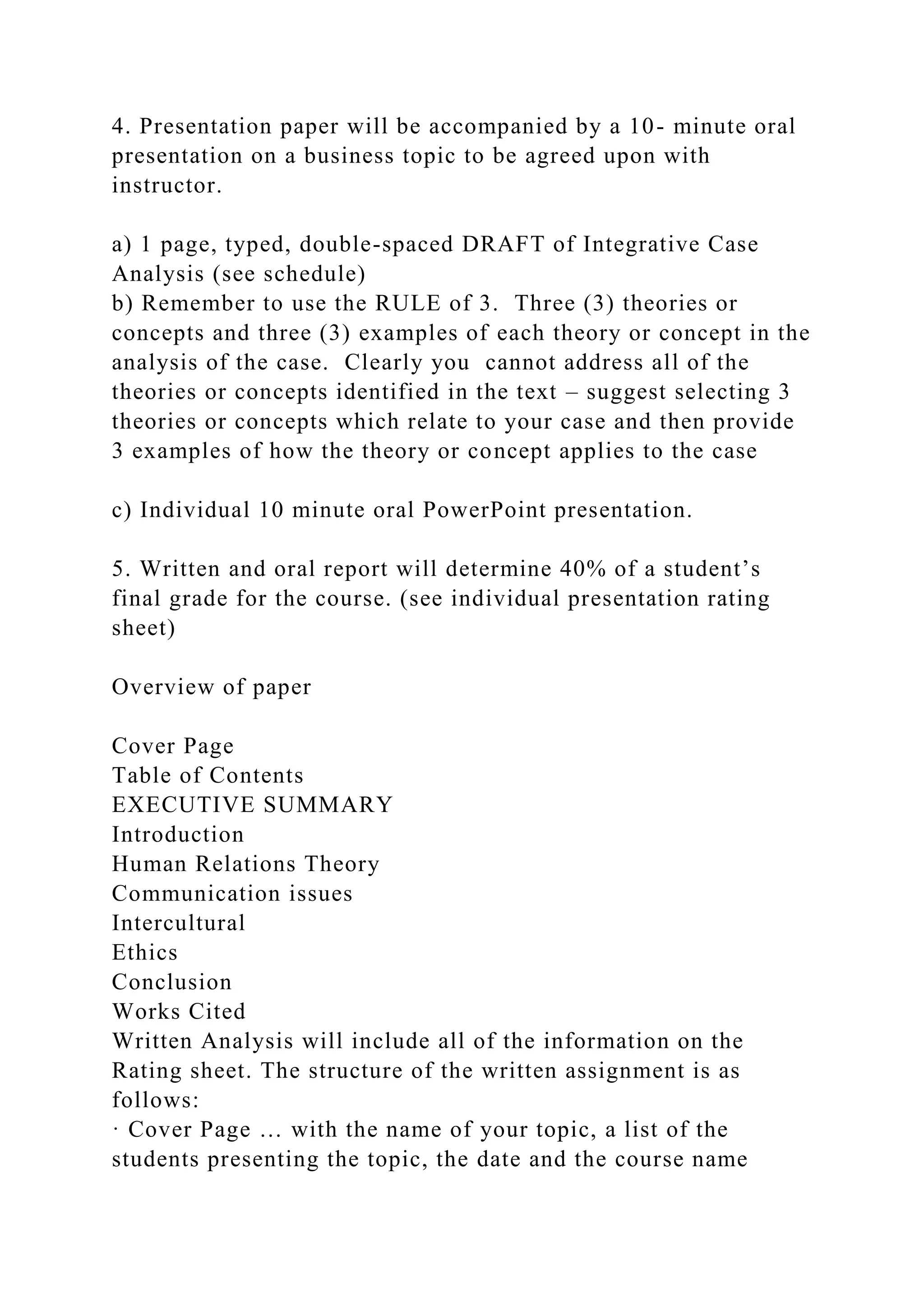 COURSE SYLLABUS ADDENDUM INTEGRATED CASE ANALYSIS CRITERIA.docx