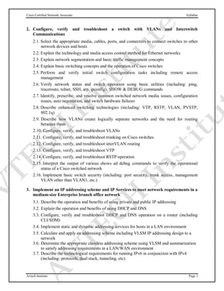 Course syllabus ccna | PDF