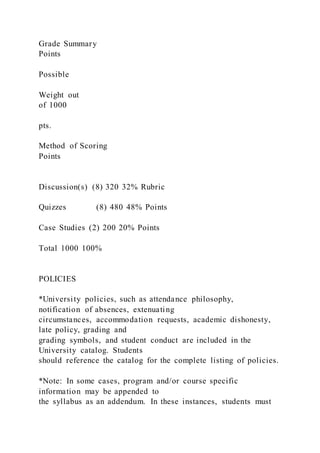 Course Syllabus Course Title Advanced Pathophysiology | DOCX