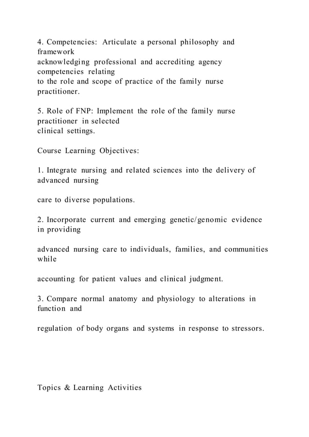 Course Syllabus Course Title Advanced Pathophysiology | DOCX ...