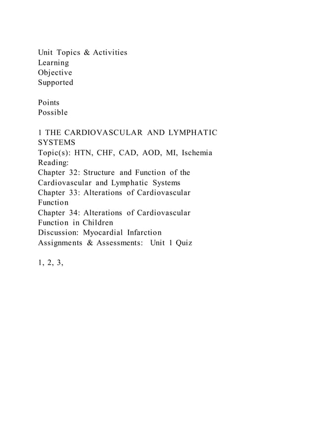 Course Syllabus Course Title Advanced Pathophysiology | DOCX ...