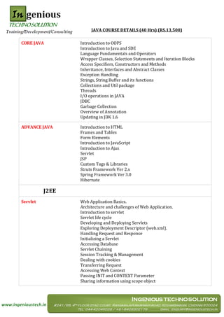 Course syllabus from ingenious | DOC