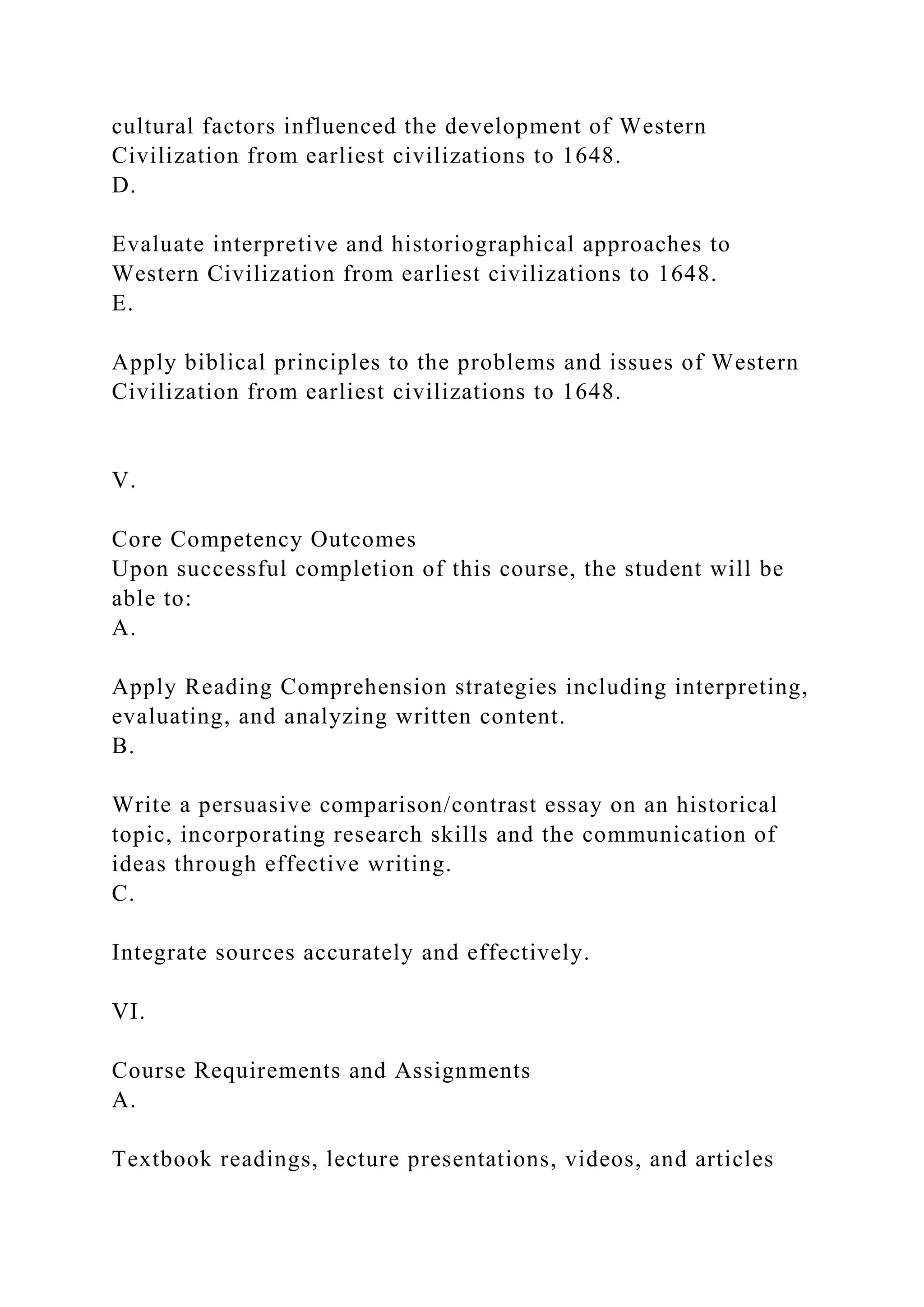 Course SyllabusHIEU 201History of Western Civilization I.docx