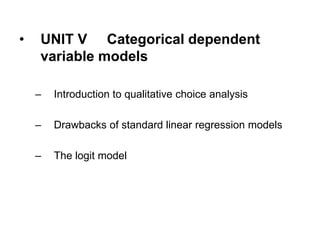 Applied Econometrics note for accounting and finance master program students and teachers | PDF