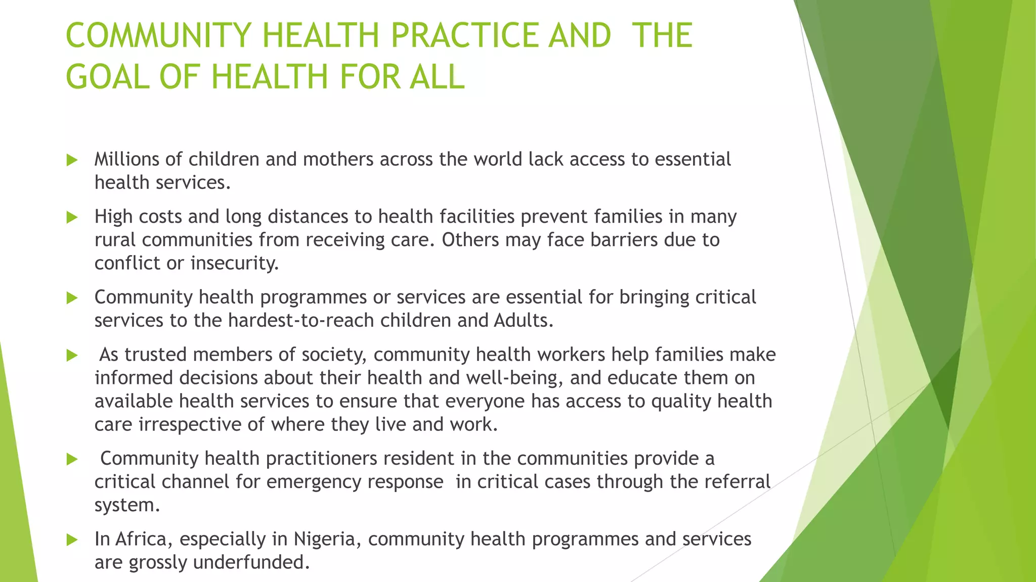 Introduction to Community Health Practice | PPTX