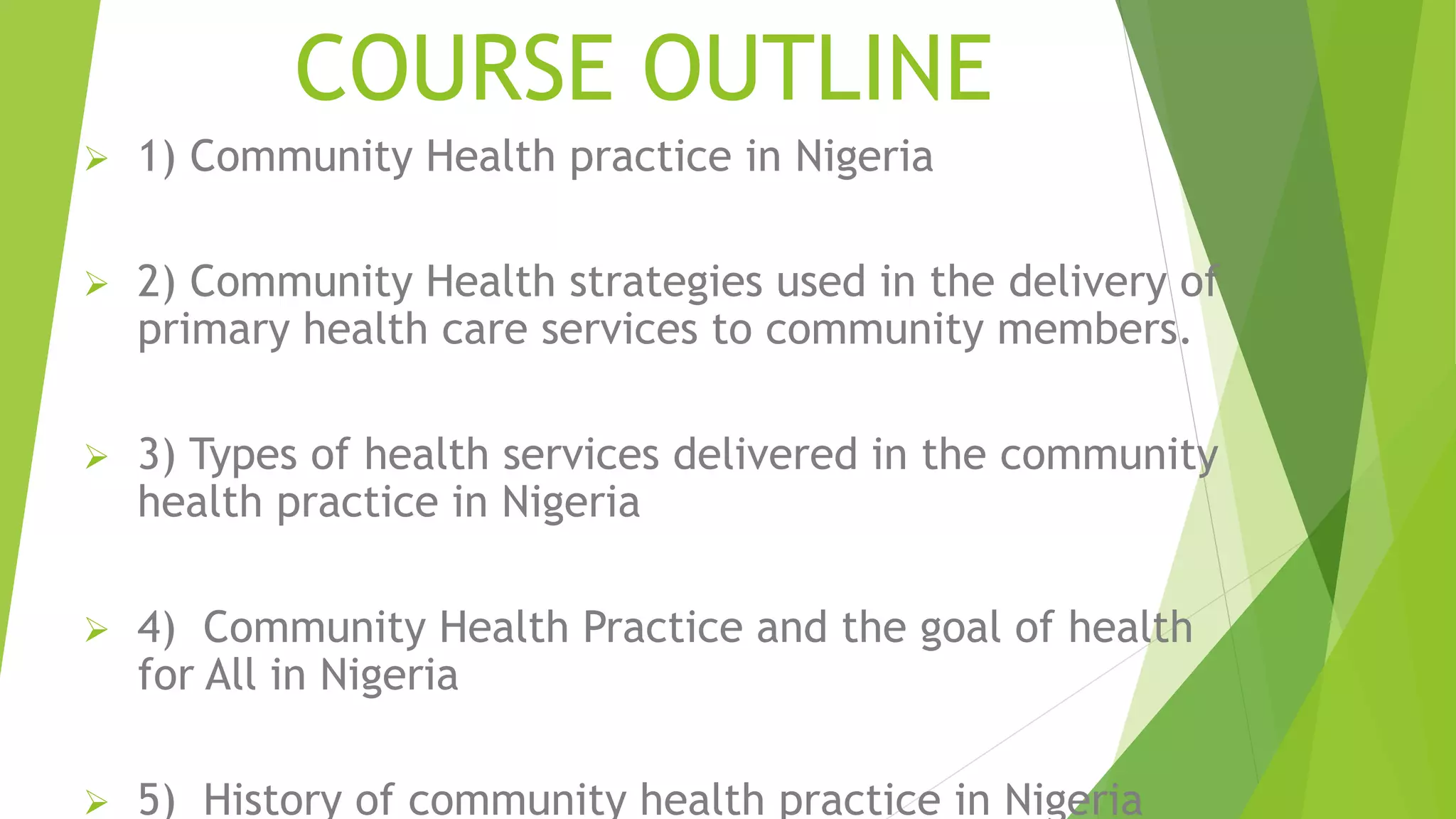 Introduction to Community Health Practice | PPTX