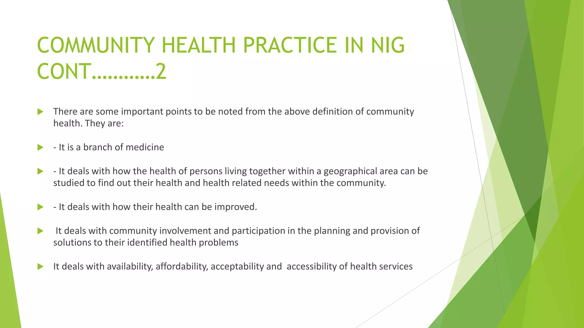 Introduction to Community Health Practice | PPTX