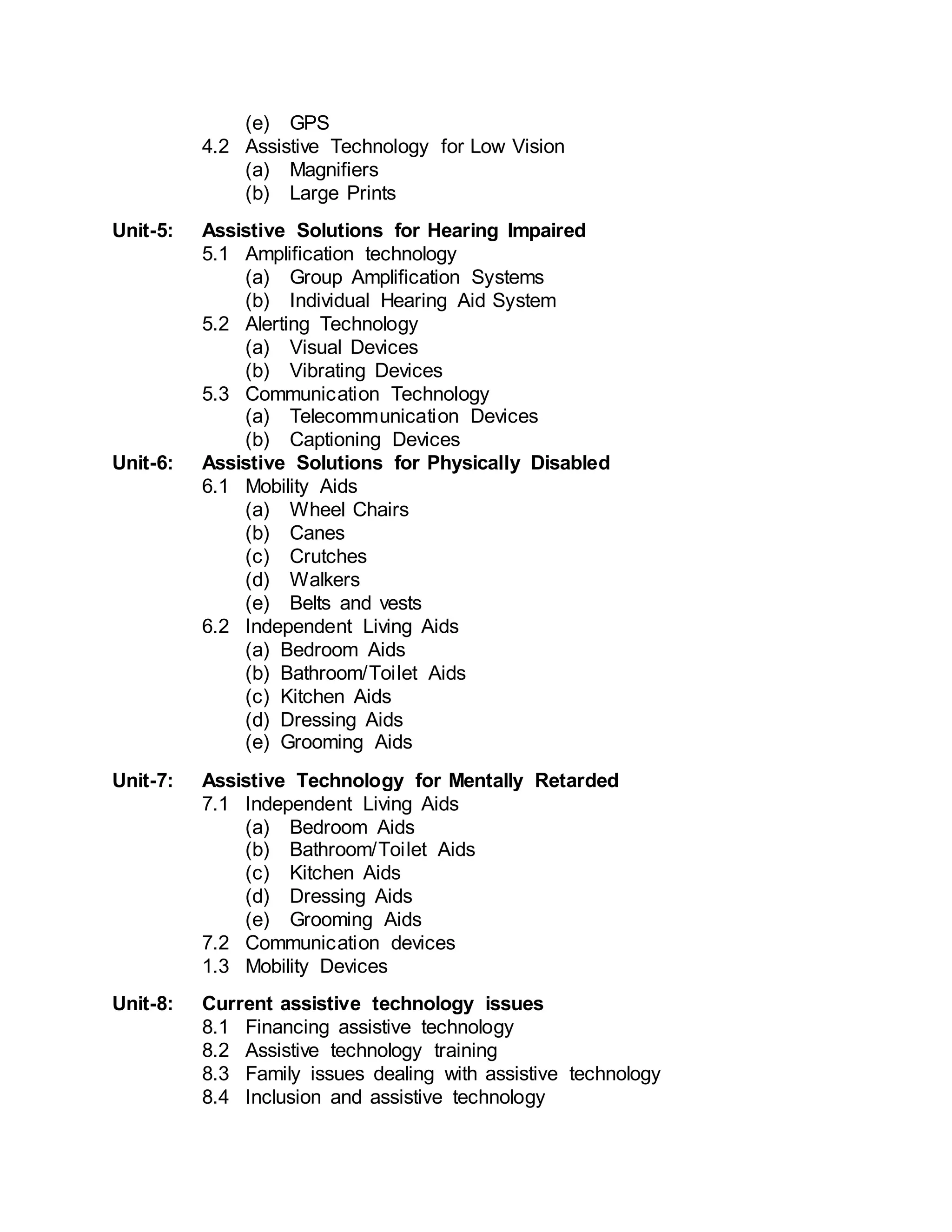 Course Title Assistive Technology.docx | Special Education | Education