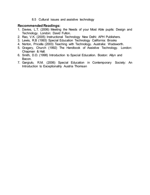 Course Title Assistive Technology.docx | Special Education | Education