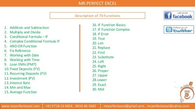 Advance Excel Course Topic Advance Excel Course Topic