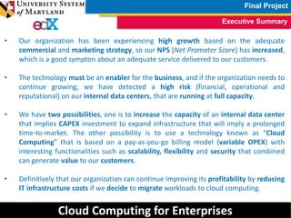 FInal Project - USMx CC605x Cloud Computing for Enterprises - Hugo Aquino | PPT
