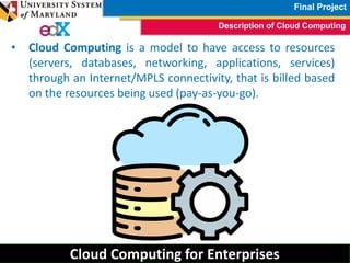 FInal Project - USMx CC605x Cloud Computing for Enterprises - Hugo Aquino | PPT