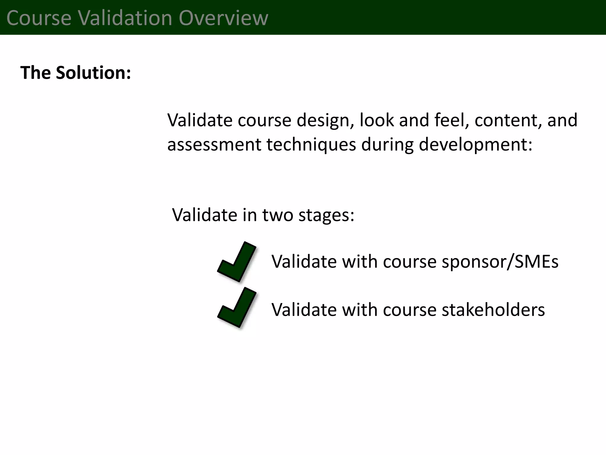 Course Validation Overview | PPTX
