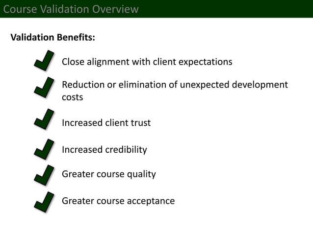 Course Validation Overview | PPTX