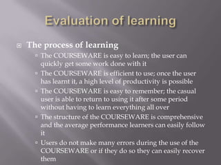 Courseware evaluation criteria | PPT