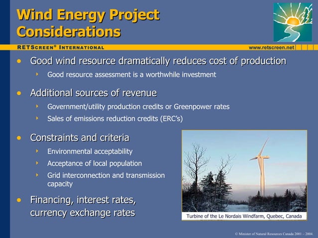 Wind Energy Project Analysis | PPT Wind Energy Project Analysis | PPT