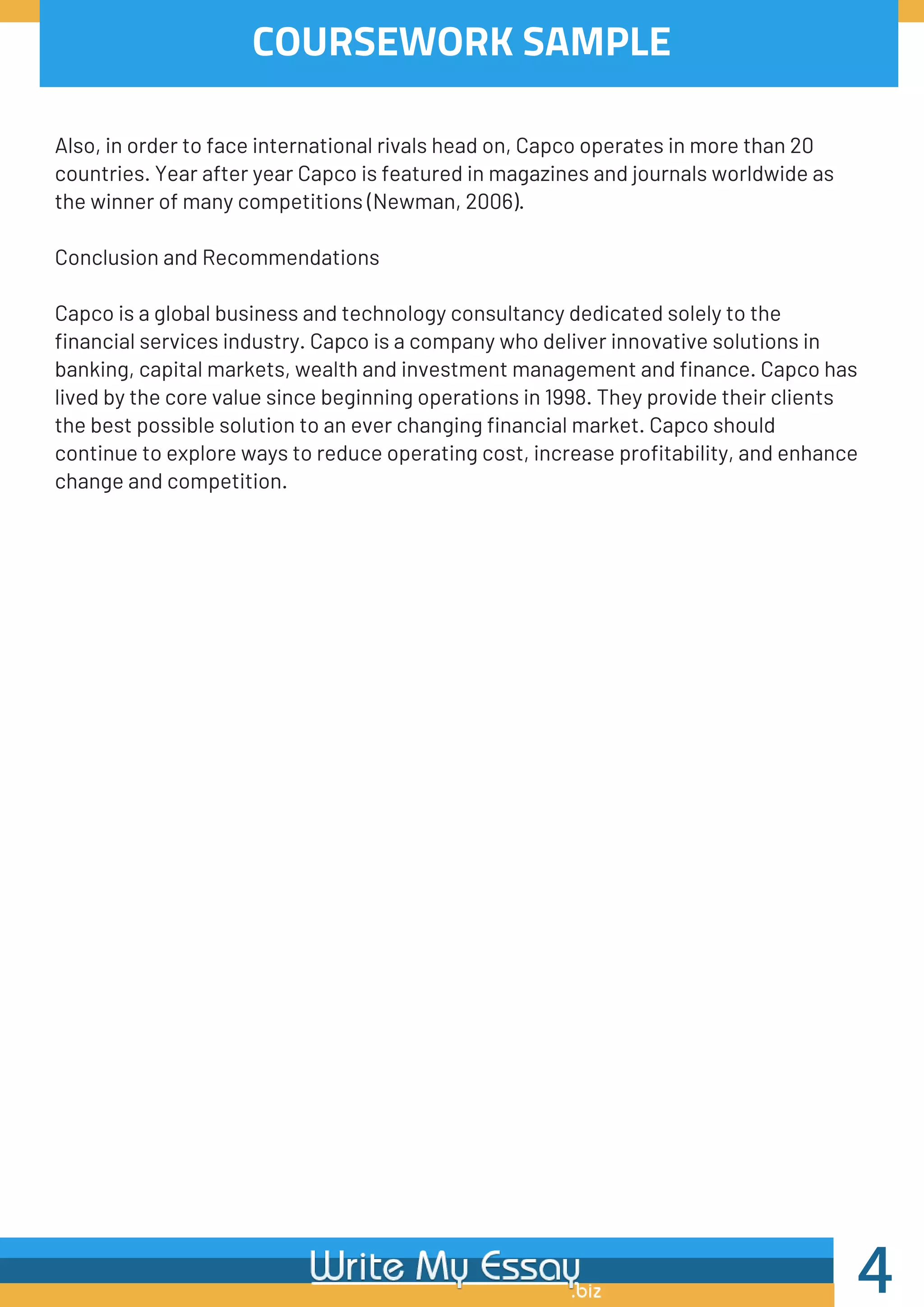 Coursework Sample | PDF