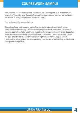 Coursework Sample | PDF