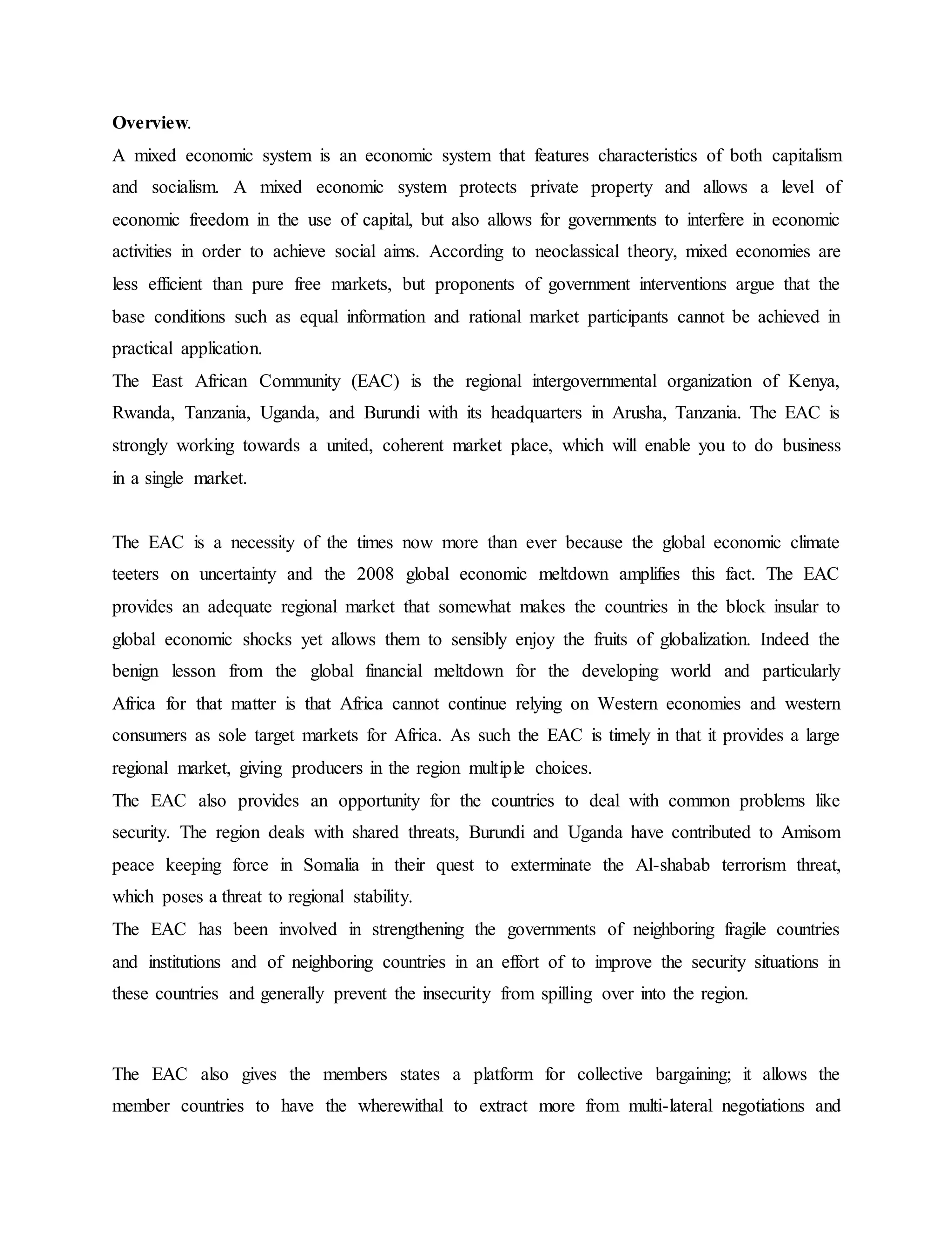 East african community | DOCX