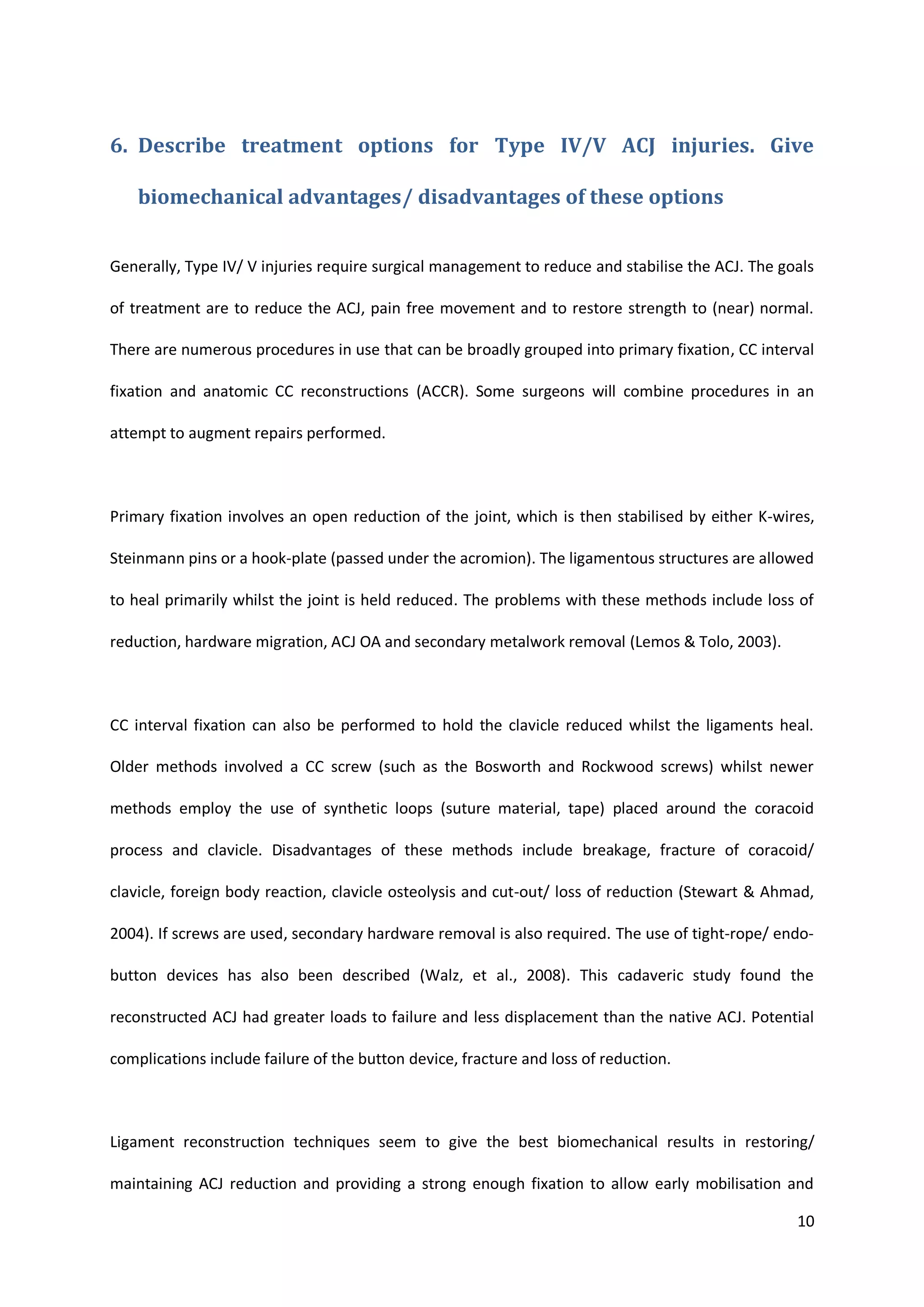 Midshaft clavicle fractures & ACJ dislocations | PDF