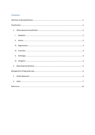 Spondylolisthesis | PDF
