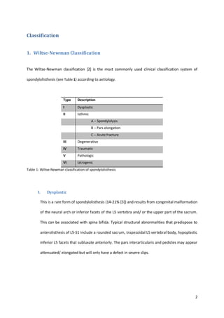 Spondylolisthesis | PDF