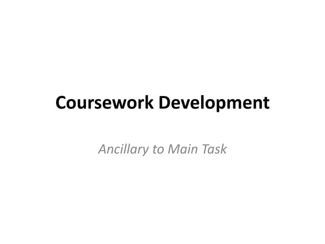 Coursework development | PPT