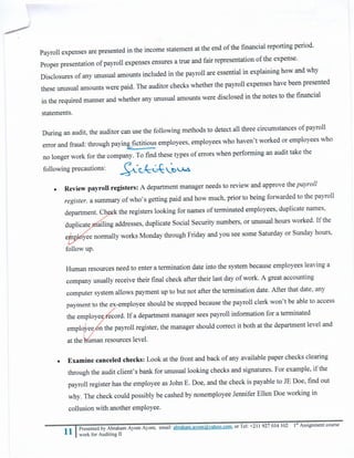 Course work for Auditing Cavendish University Uganda | PDF