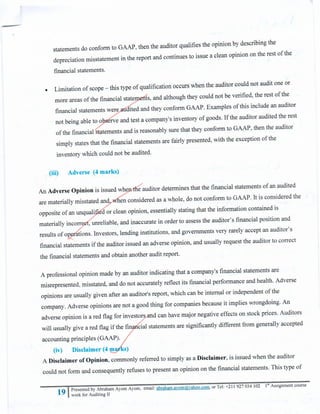 Course work for Auditing Cavendish University Uganda | PDF