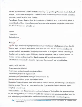 Course work for Auditing Cavendish University Uganda | PDF