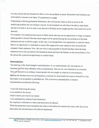 Course work for Auditing Cavendish University Uganda | PDF