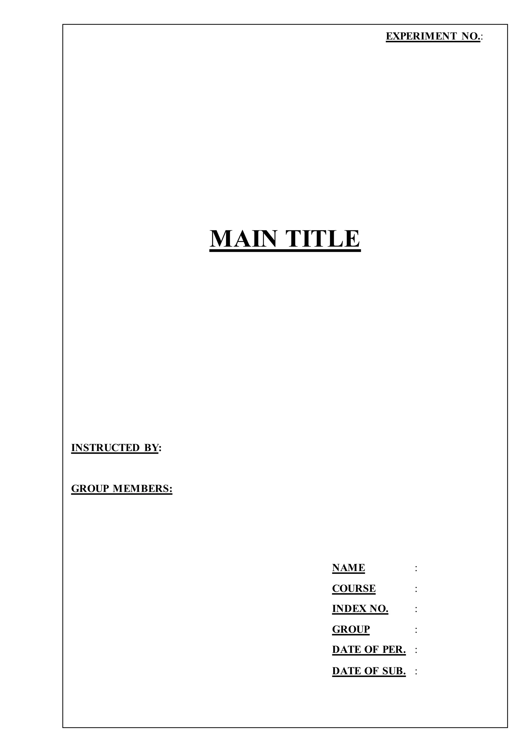 Coursework front page | DOCX