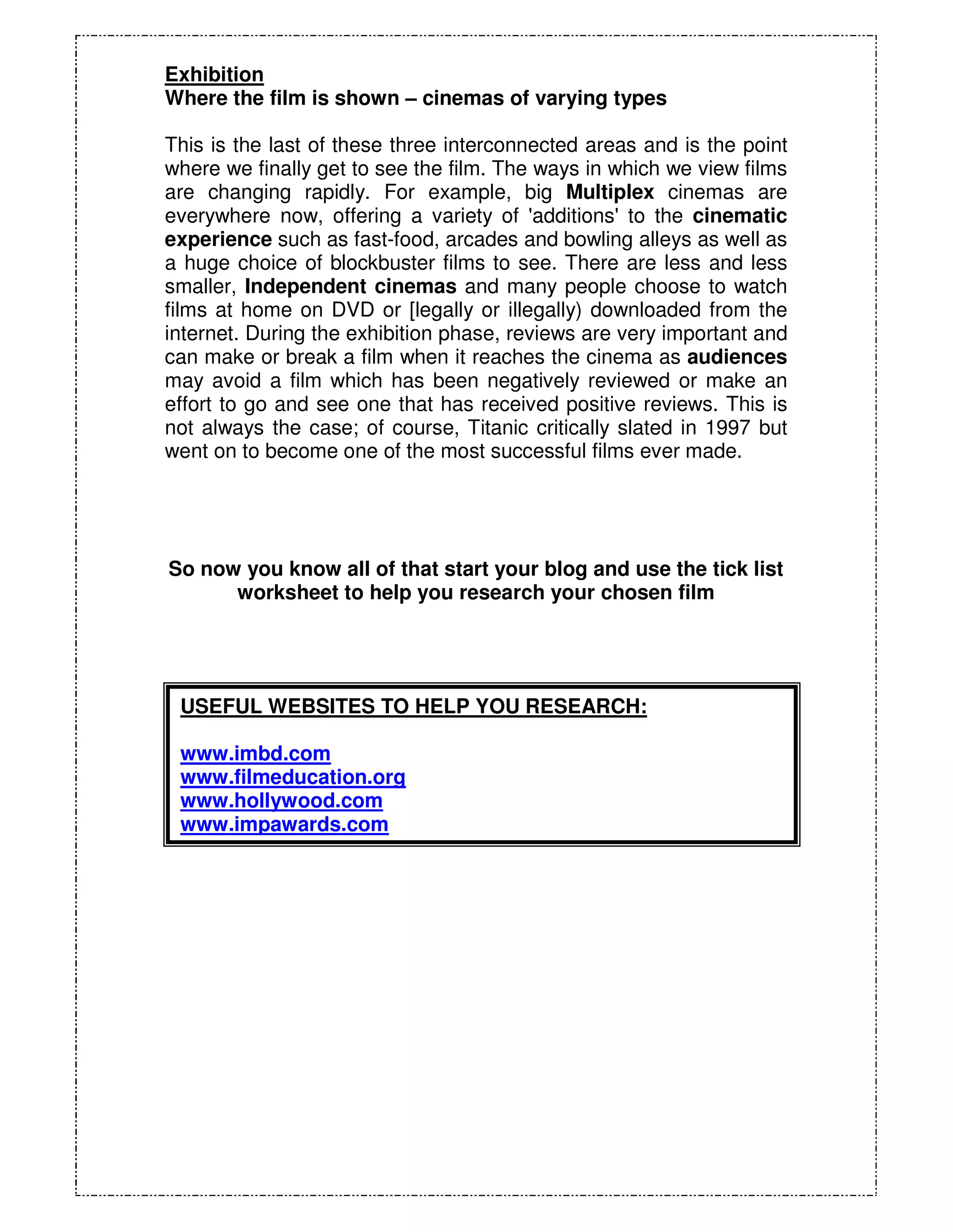 GCSE Film Coursework guide pt1 | PDF