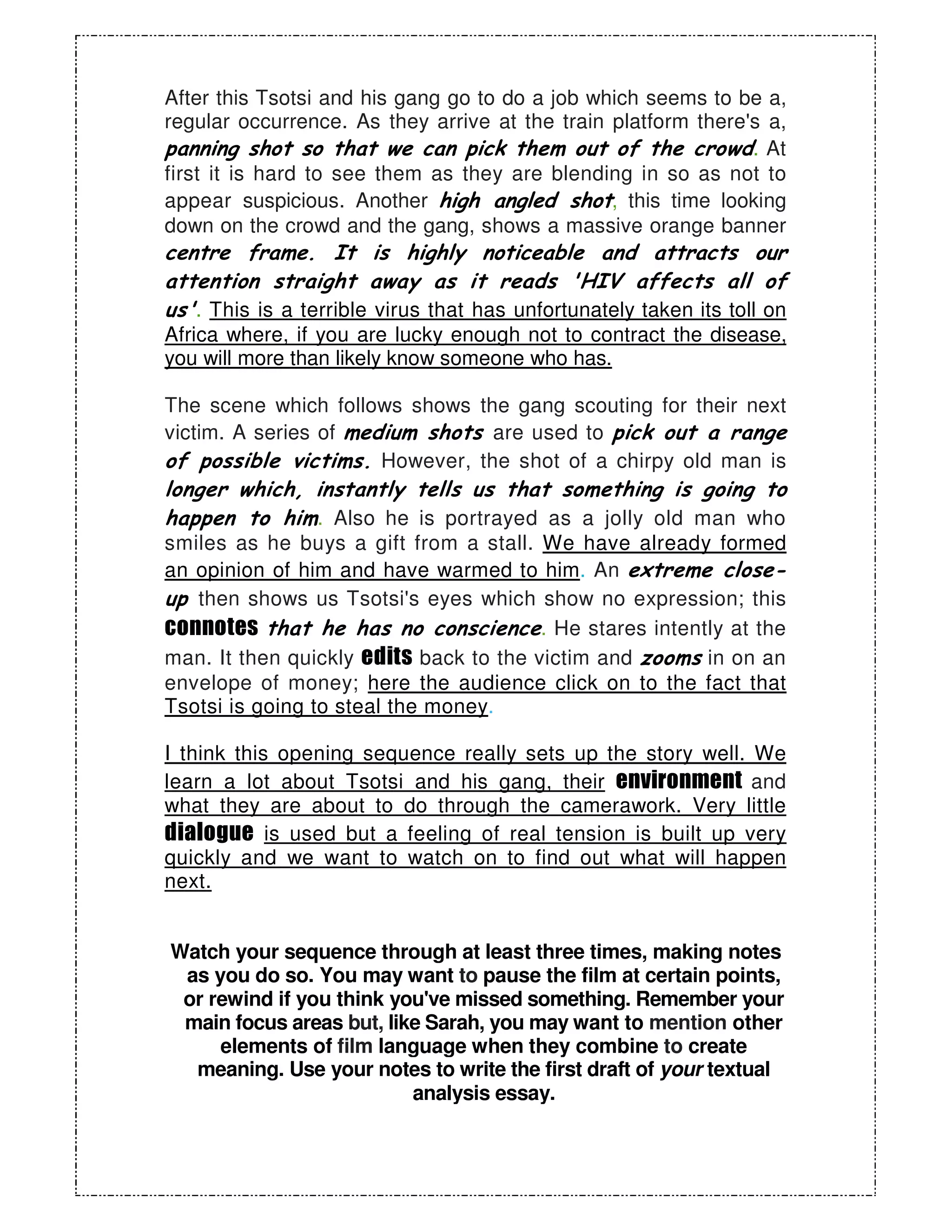 GCSE Film Coursework guide pt1 | PDF