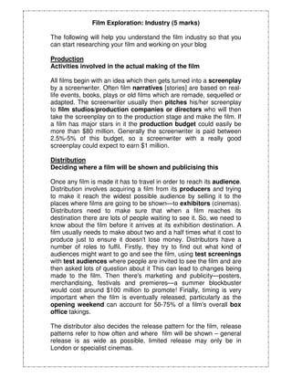 GCSE Film Coursework guide pt1 | PDF