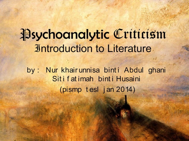 (Psychoanalytic Theory) Literature - By Nisa Kae Anne and Fatimah | PPT