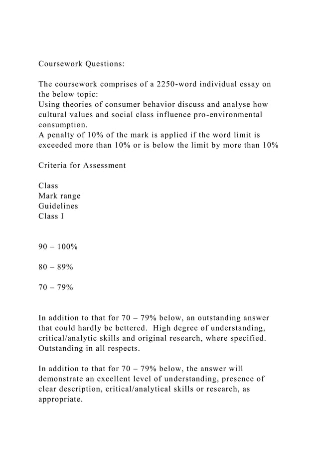 Coursework QuestionsThe coursework comprises of a 2250-word i.docx