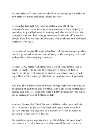 Coursework Week 8Documentary Film - Enron The Smartest Guys i.docx ...