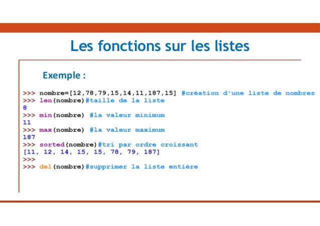 Les listes en Python