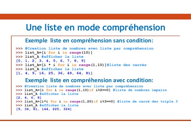 Les listes en Python