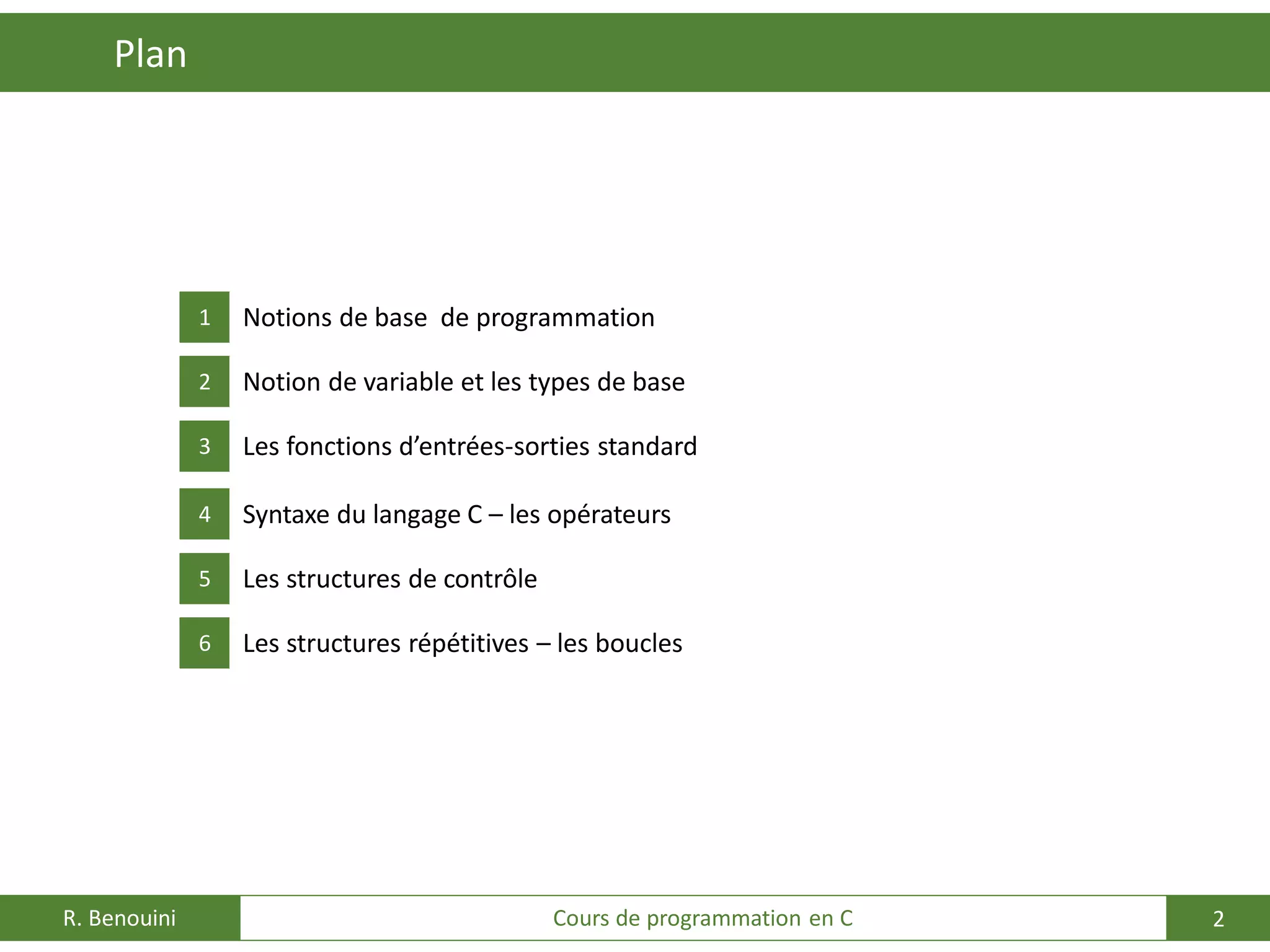 Cours De Programmation En C Ppt