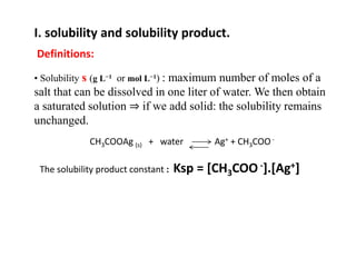 The solubility product is a kind of equilibrium constant and its value depends on temperature ...