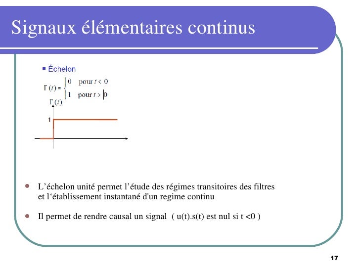 Traitement de signal -chapitre 1