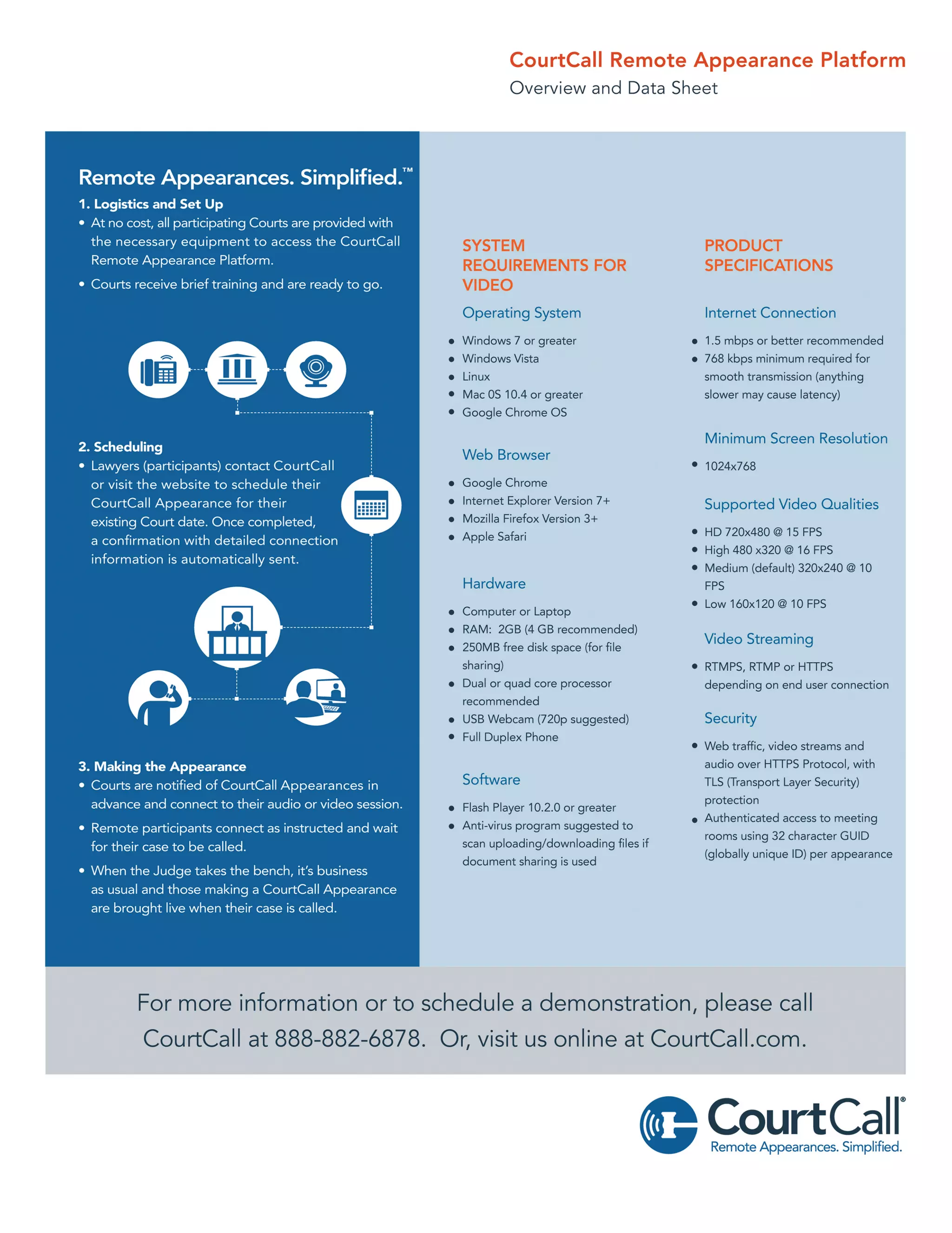 CourtCall overview and datasheet | PDF